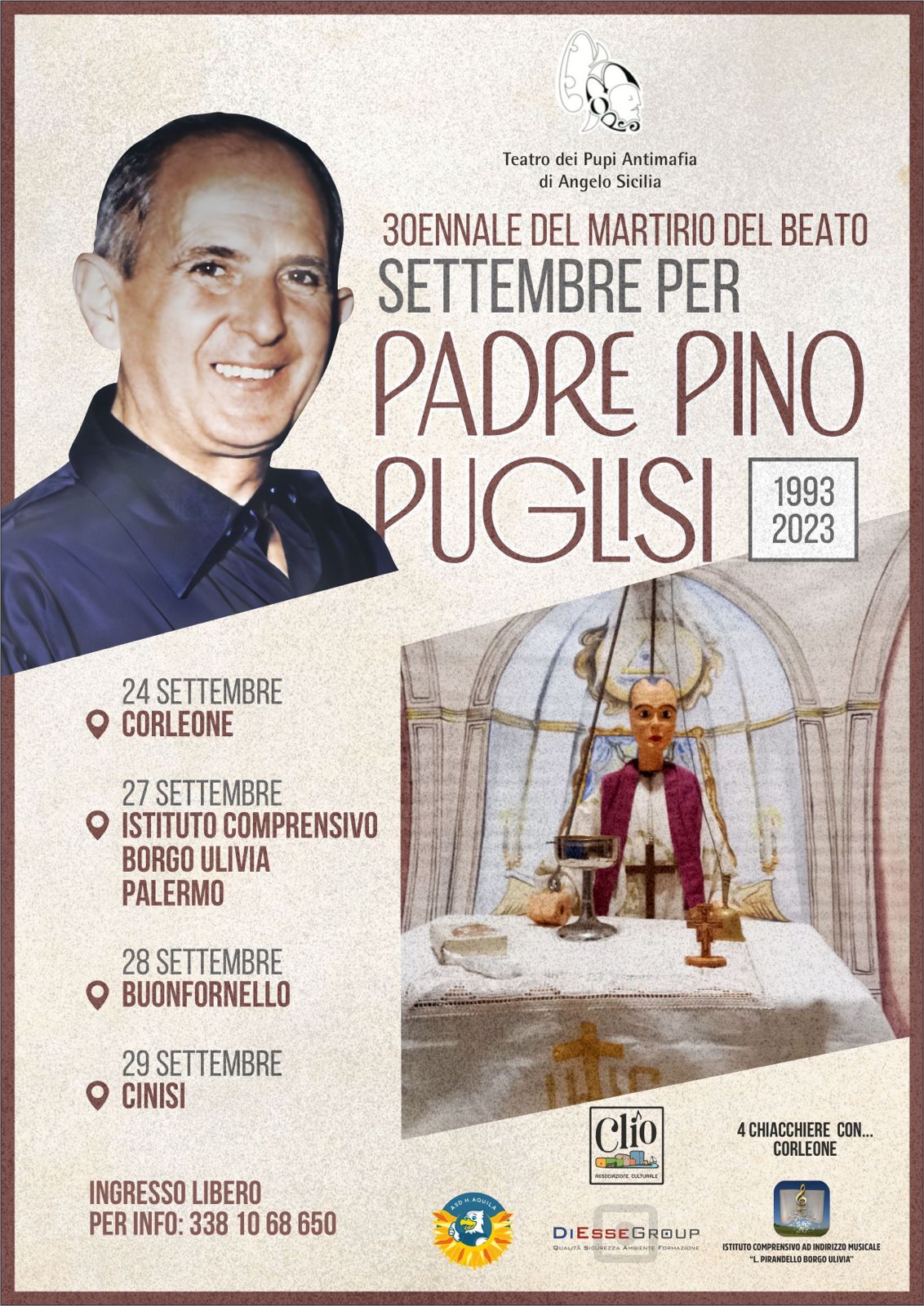 Corleone (PA) ricorda Padre Pino Puglisi: lo spettacolo dei pupi ...