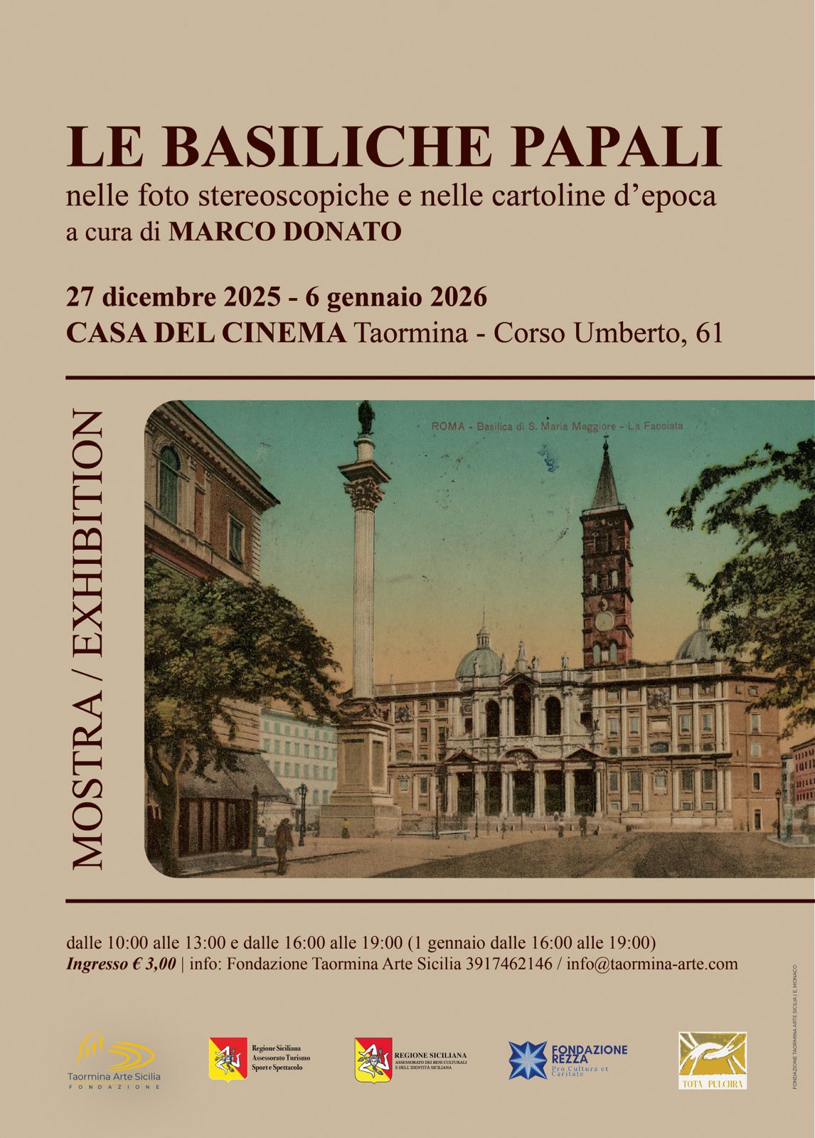 Fondazione Taormina Arte Sicilia, la mostra "Le Basiliche Papali nelle ...